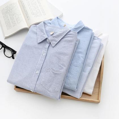 Classic Light Blue Long Sleeve Casual Shirt on Luulla