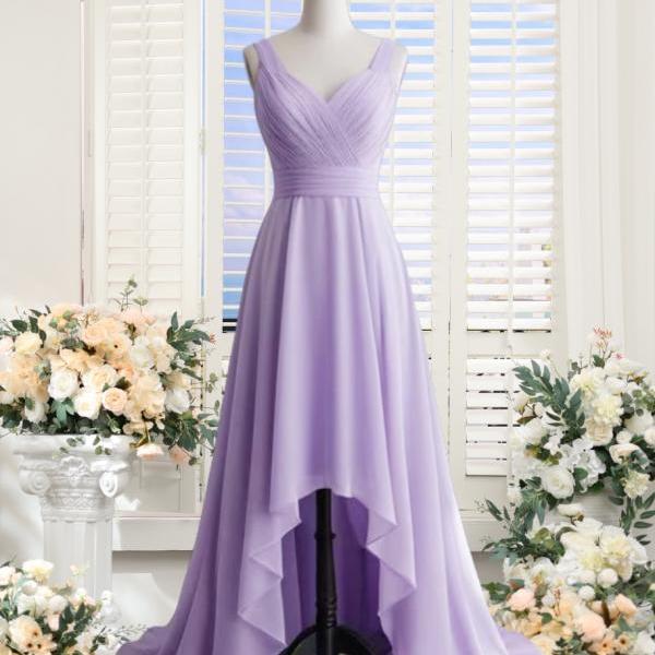 High Front And Low Back Wedding Dresses Spaghetti Straps Off The ...