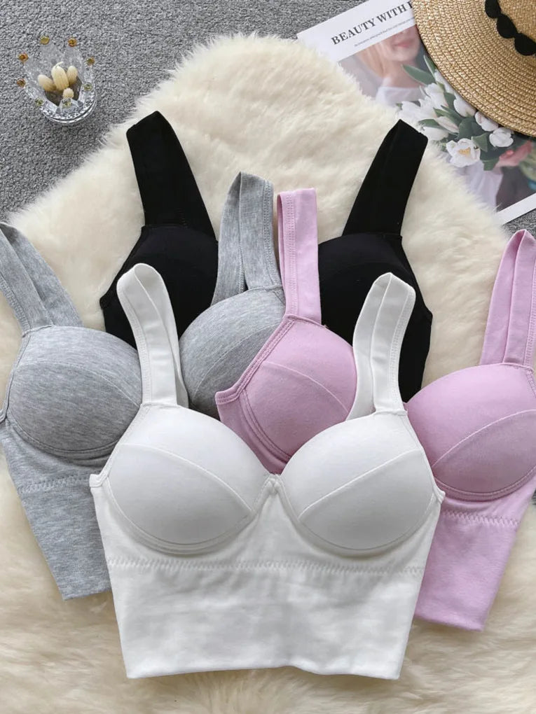 Womens Seamless Wireless Padded Bralette Set on Luulla