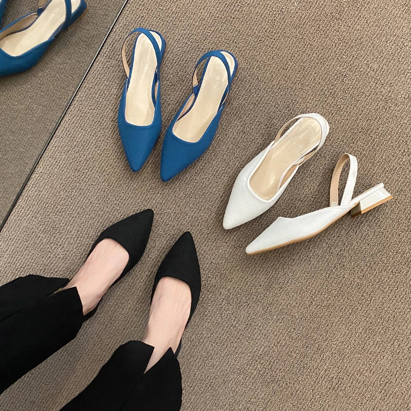 Chic Pointed Slingback Heels In Three Colors on Luulla